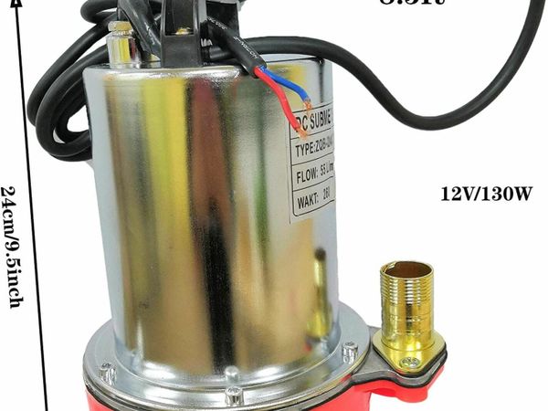 Submersible Water Pump 12V DC 130W Solar Powered Pumps Suitable for ...