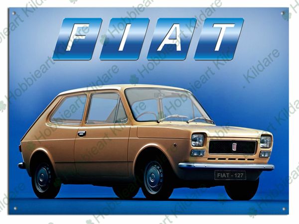Fiat 127 sign metal tin sign, classic car sign for sale in Co. Kildare ...