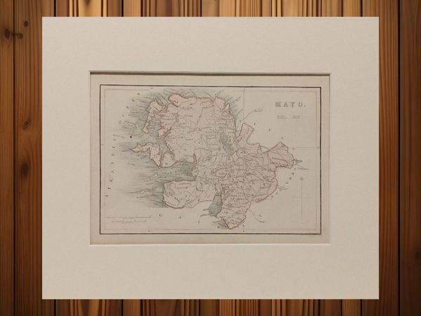 Mayo Antique Colour Map 1850 Mounted for sale in Co. Waterford for €59 ...