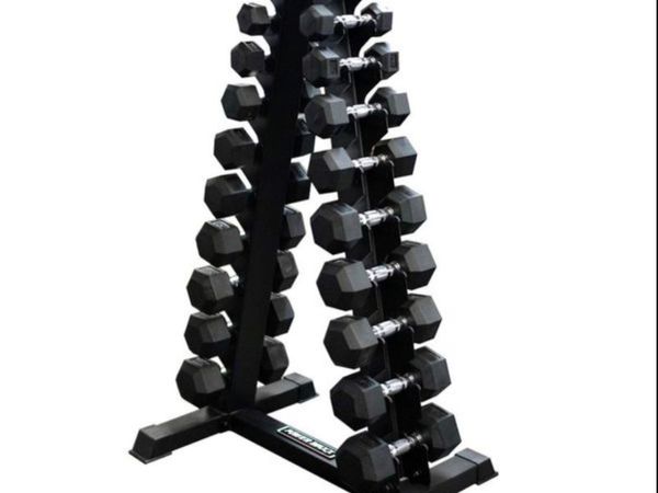Hex Dumbbells 1kg - 10kg + Storage rack for sale in Co. Meath for €380 ...