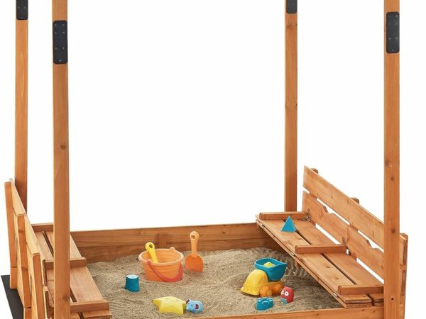 Sandpit with Height-Adjustable Roof 145 x 118 x 11 for sale in Co ...