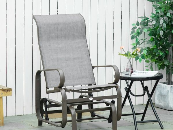 Outdoor Gliding Rocking Chair w/ Sturdy Metal Fram for sale in Co ...