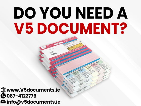 Do you need help to get a V5 document? for sale in Co. Armagh for €280 ...