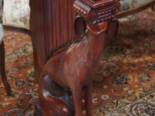 Antique Marble Top Console Table with Carved Anima for sale in Co ...