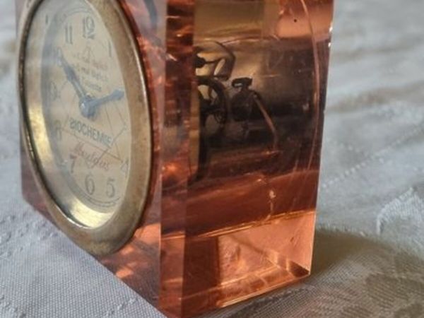 Art Deco Uranium Ruby Glas Body Desk Clock for sale in Co. Donegal for ...