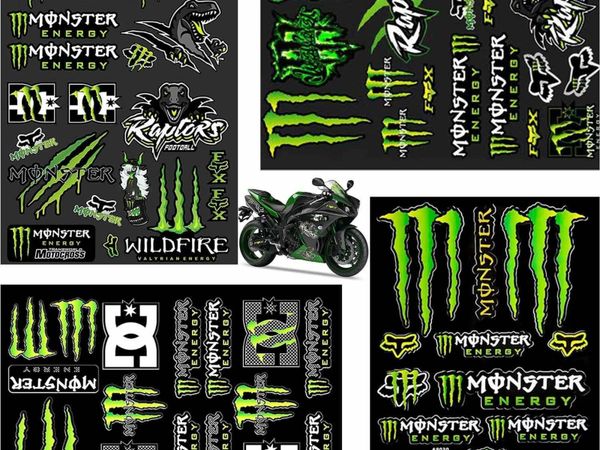 4-Piece Monster Energy Sticker Motorcycle Cool Mot for sale in Co ...