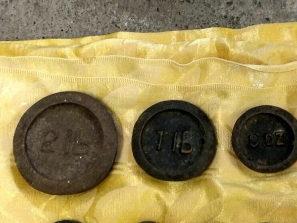 Vintage cast weighing scales + weights for sale in Co. Cork for €40 on ...