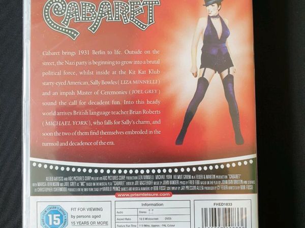 Cabaret Bob Fosse 1972 DVD Liza Minnelli for sale in Co. Donegal for € ...