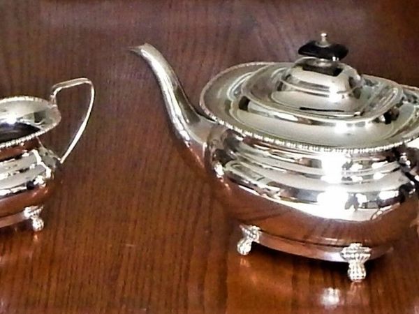 Viners Sheffield Alpha Plate Teapot and Sugar Bowl for sale in Co ...