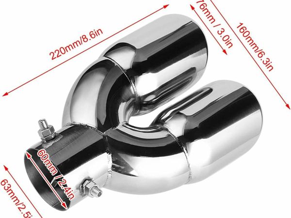 Dual Exhaust Tailpipe Muffler Stainless Steel End for sale in Co ...