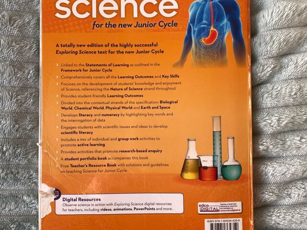 Junior cycle Science Exploring Science Textbook for sale in Co. Kerry for €8 on DoneDeal