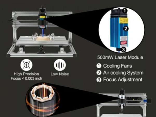 Cnc 3018 Router Kit With Laser Engraver 500mw Lase for sale in Co ...