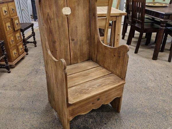 Vintage rustic pine pew, lambing chair for sale in Co. Donegal for €195 on DoneDeal