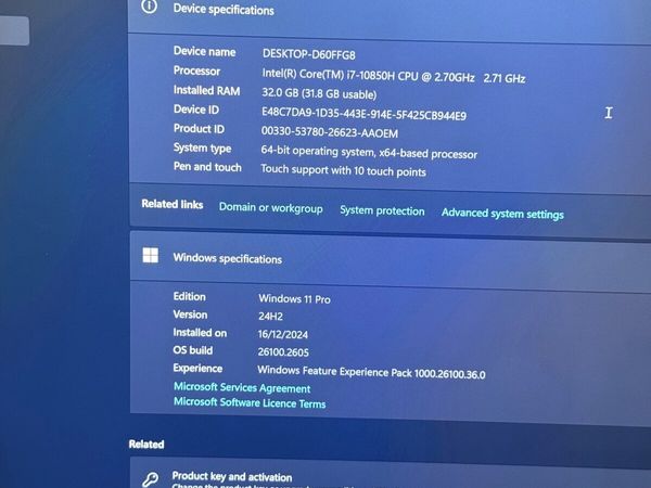 Dell Precision 5550 Laptop i7/32GB/512SSD/4KNvidia for sale in Co. Cork for €750 on DoneDeal