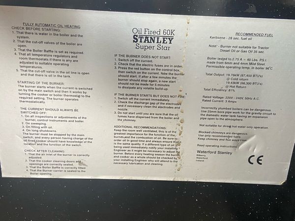Stanley Oil Cooker for sale in Co. Cavan for €1,500 on DoneDeal