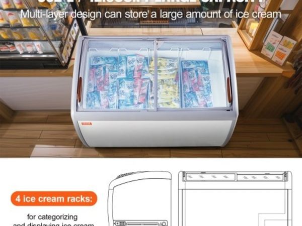 362 L Commercial Ice Cream Display Case Gelato Dip for sale in Co ...