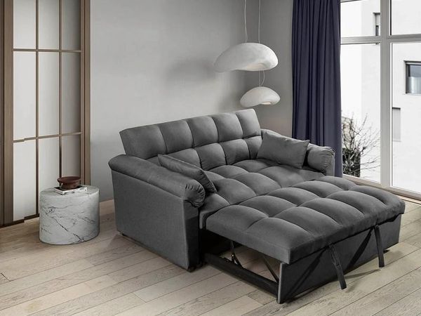 FINAL UNITS Pull Out Fabric Double Sofa Bed 2 Seater Sleeper for sale ...