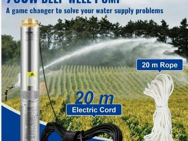 Deep Well Submersible Pump, 750W for sale in Co. Clare for €170 on DoneDeal