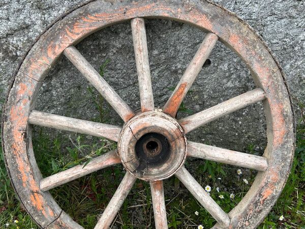 Antique wooden cart wheels for sale in Co. Galway for €12,345 on DoneDeal