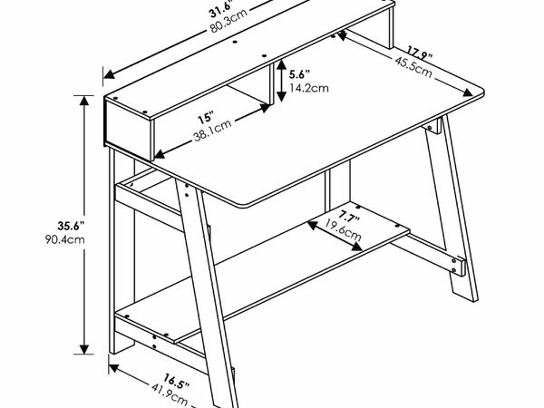 Simplistic A Frame Computer Desk Study Writing Bla for sale in Co ...