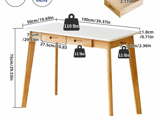 Small Computer Desk Table Wood Writing Drawer and for sale in Co ...
