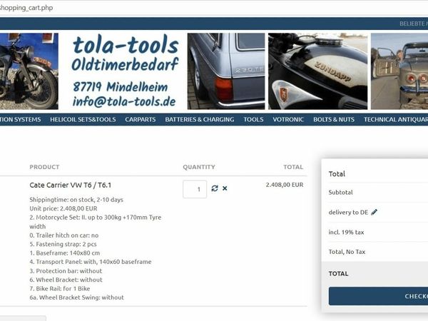 Motorbike Rack Carrier for sale in Co. Offaly for €1,600 on DoneDeal