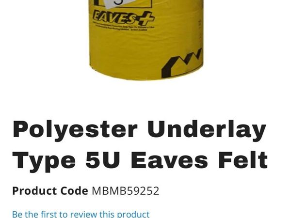 Polyester Underlay Type 5U Eaves Felt for sale in Co. Meath for €45 on ...