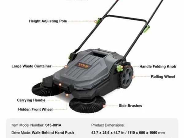 Walk-behind Hand Push Floor Sweeper, 65 cm Sweepin for sale in Co ...