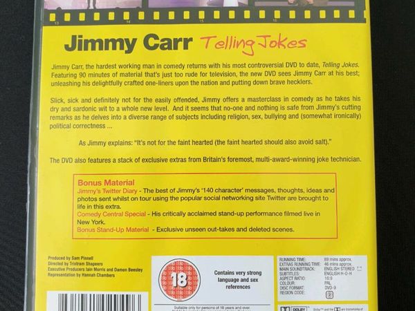 Jimmy Carr Telling Jokes 2009 DVD for sale in Co. Donegal for €6 on ...