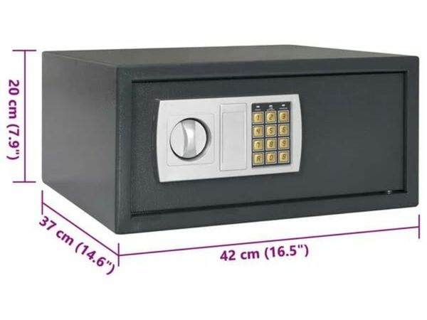Digital Safe with Lock Dark grey 42 x 37 x 20 cm S for sale in Co ...