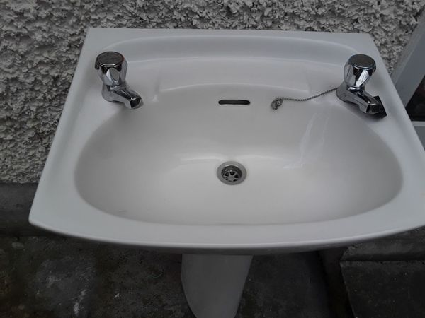 Extra large vintage white sink pedestal taps for sale in Co. Dublin for ...