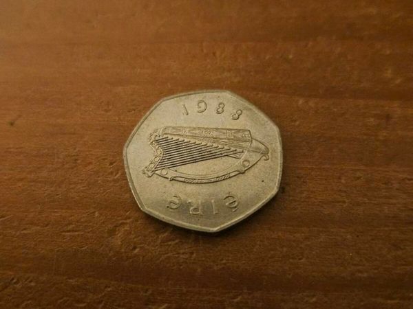 Vintage Irish 50p 1988 Dublin for sale in Co. Wicklow for €5 on DoneDeal