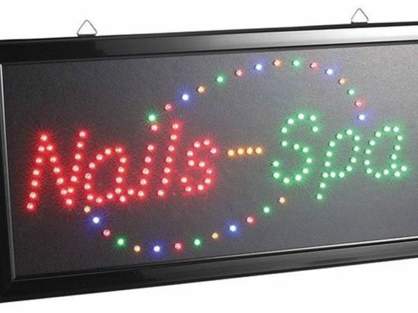 Nails SPA LED signboard for sale in Co. Dublin for €50 on DoneDeal