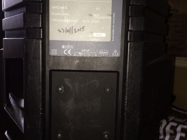 DAS Audio Speakers DS-15 for sale in Co. Waterford for €300 on DoneDeal