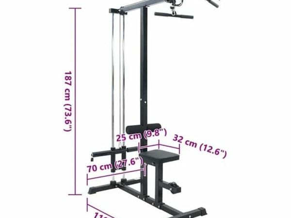 Lat Pulldown Machine Manual Black 110 x 70 x 187 c for sale in Co ...