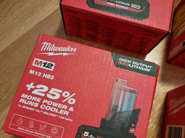 Milwaukee M12 High Output 5.0Ah Battery for sale in Co. Waterford for € ...