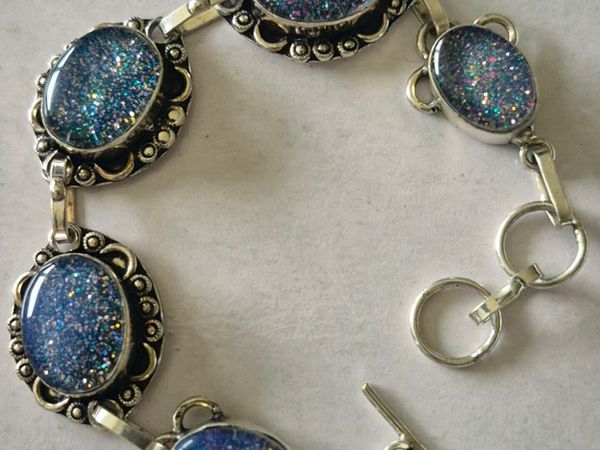 925 Handcrated Triplet Glitter Crystal Bracelet for sale in Co. Mayo for €50 on DoneDeal