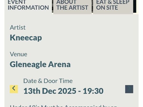 KNEECAP Concert Tickets for sale in Co. Tipperary for €170 on DoneDeal