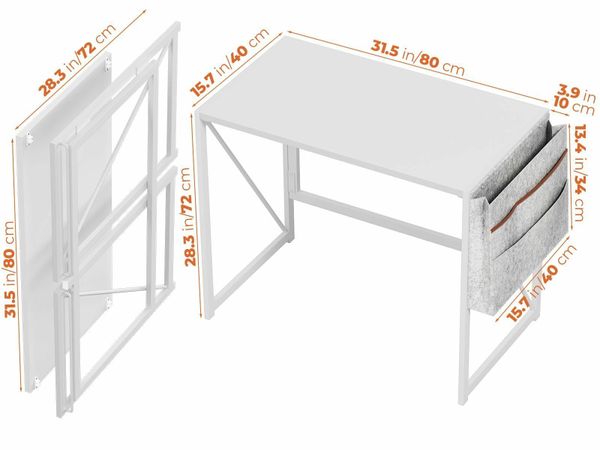 Small Folding Desk 80 cm Foldable Desks with for sale in Co. Dublin for ...
