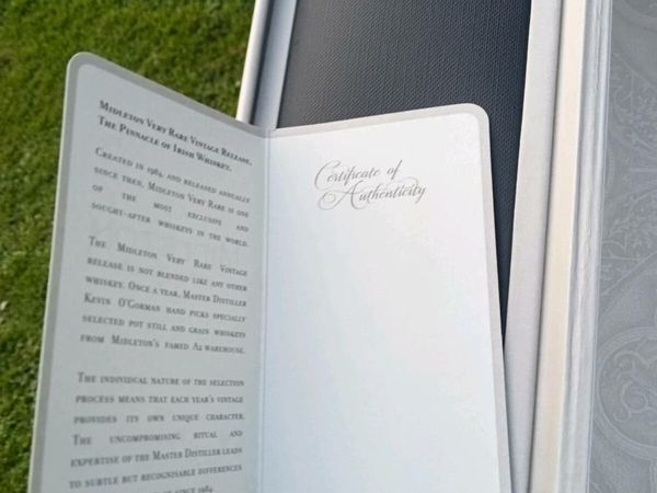 Middleton very rare whiskey box for sale in Co. Clare for €20 on DoneDeal