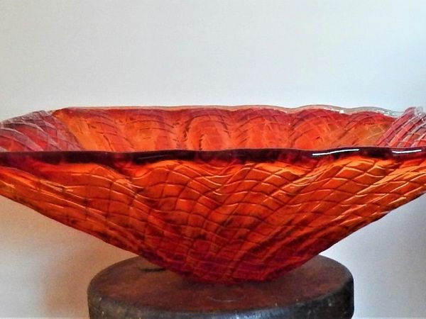 Large Studio Glass Heavy Handmade Dish for sale in Co. Waterford for € ...