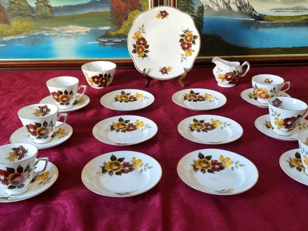 21 Pc. Royal Tara Irish Bone China Floral Tea Set for sale in Co. Cork ...