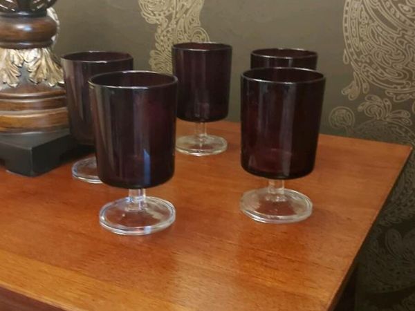 Ruby Red Vintage Goblets - for sale in Co. Cork for €35 on DoneDeal