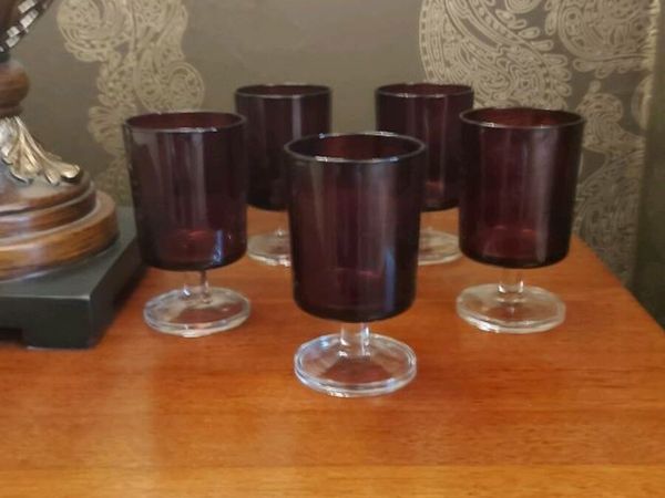 Ruby Red Vintage Goblets - for sale in Co. Cork for €35 on DoneDeal
