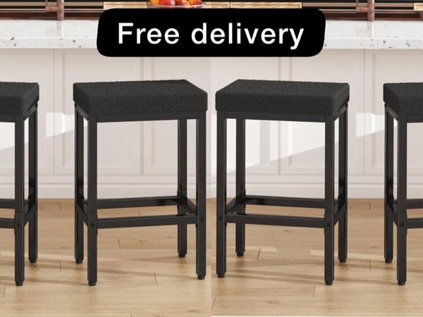 66 cm Bar Stools Set of 4 Black Breakfast Barstoo for sale in Co ...