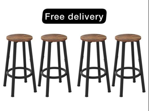 Bar Stools Set of 4, 64CM Kitchen Breakfast Bar St for sale in Co ...
