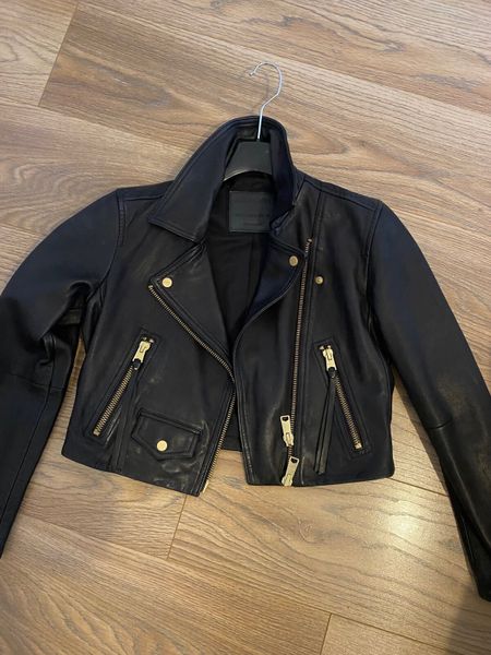 all saints leather jacket size 10 | 172 All Sections Ads For Sale in ...