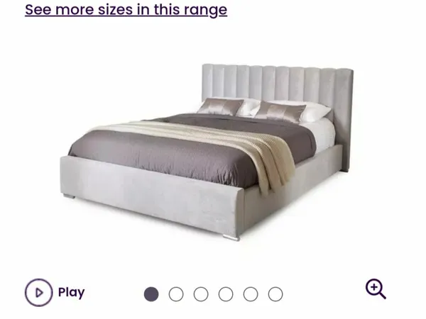 4ft6 Silver bedframe for double bed for sale in Co. Galway for 300 on DoneDeal