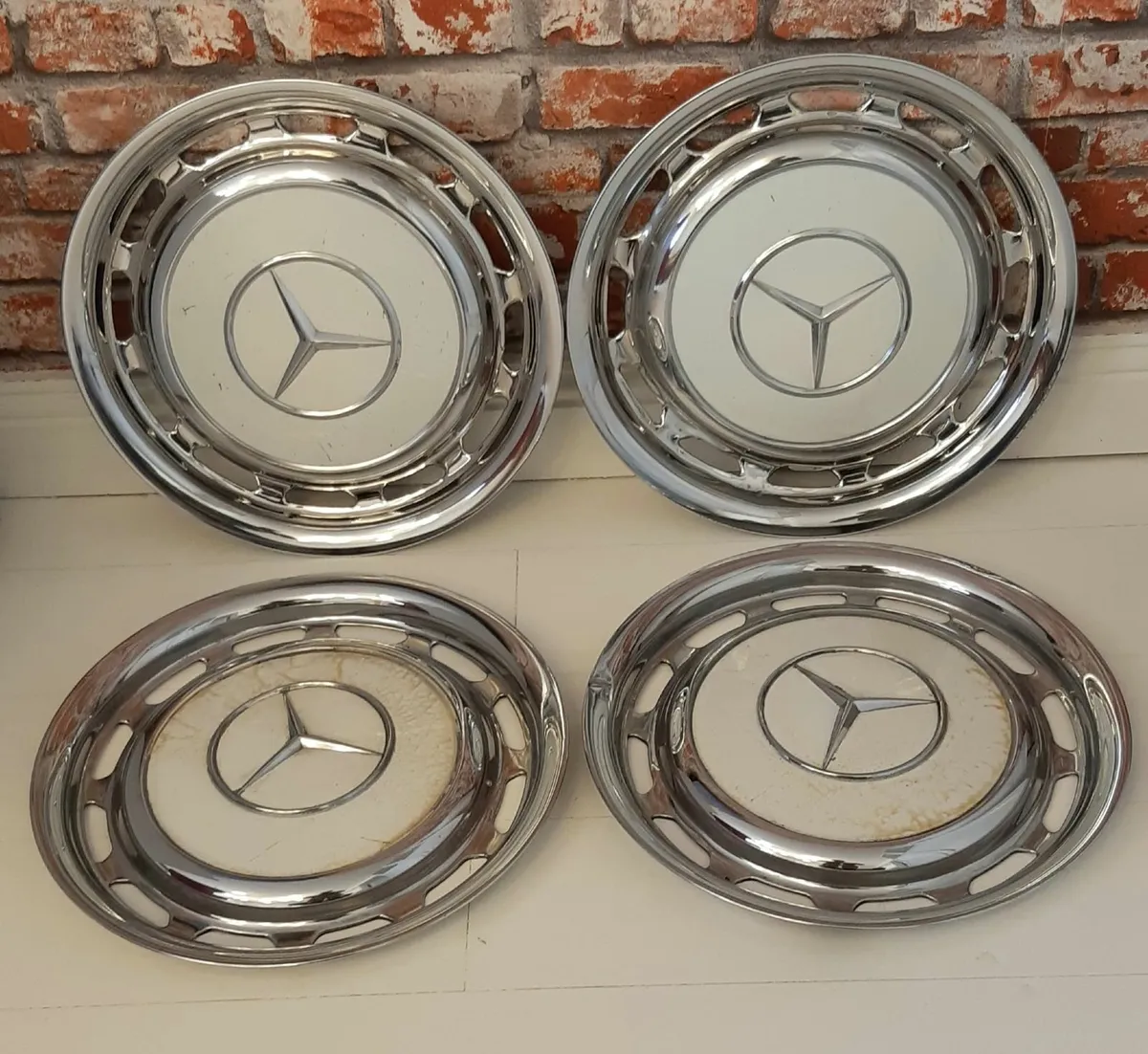 Hubcaps wheel covers trims mercedes vintage chrom for sale in Co. Kildare for 175 on DoneDeal