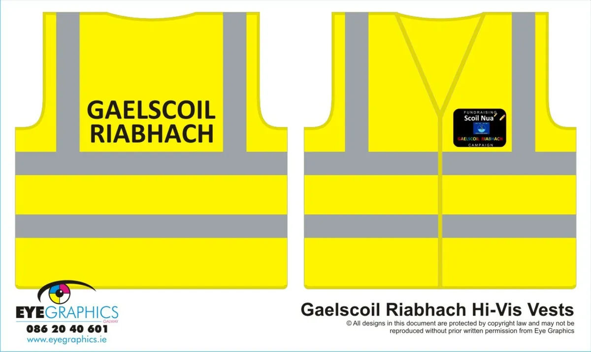Printed High Visibility Hi Vis Safety Vests For Sale In Co Galway